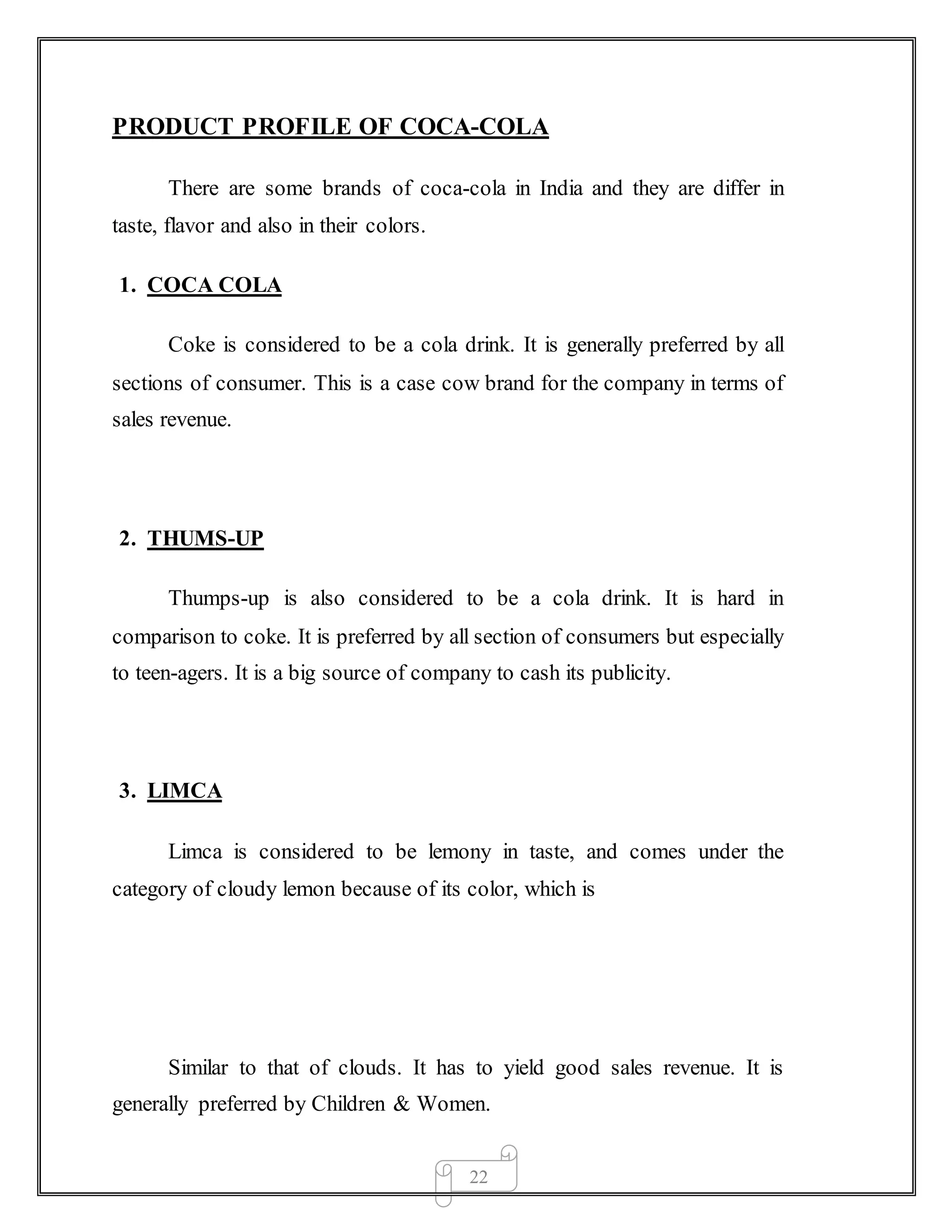 Rohan naik coco cola marketing project. | DOCX