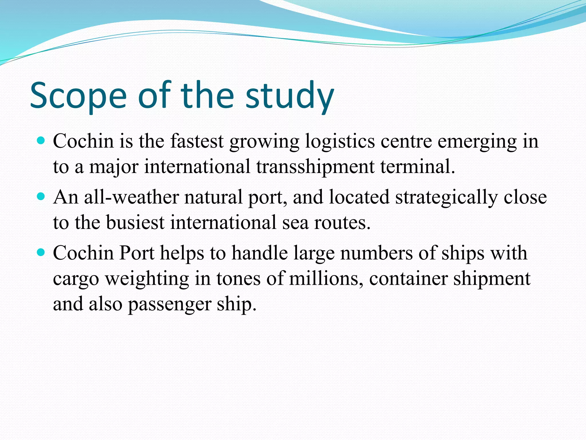 Rohan organiations study at cochin port trust | PPTX