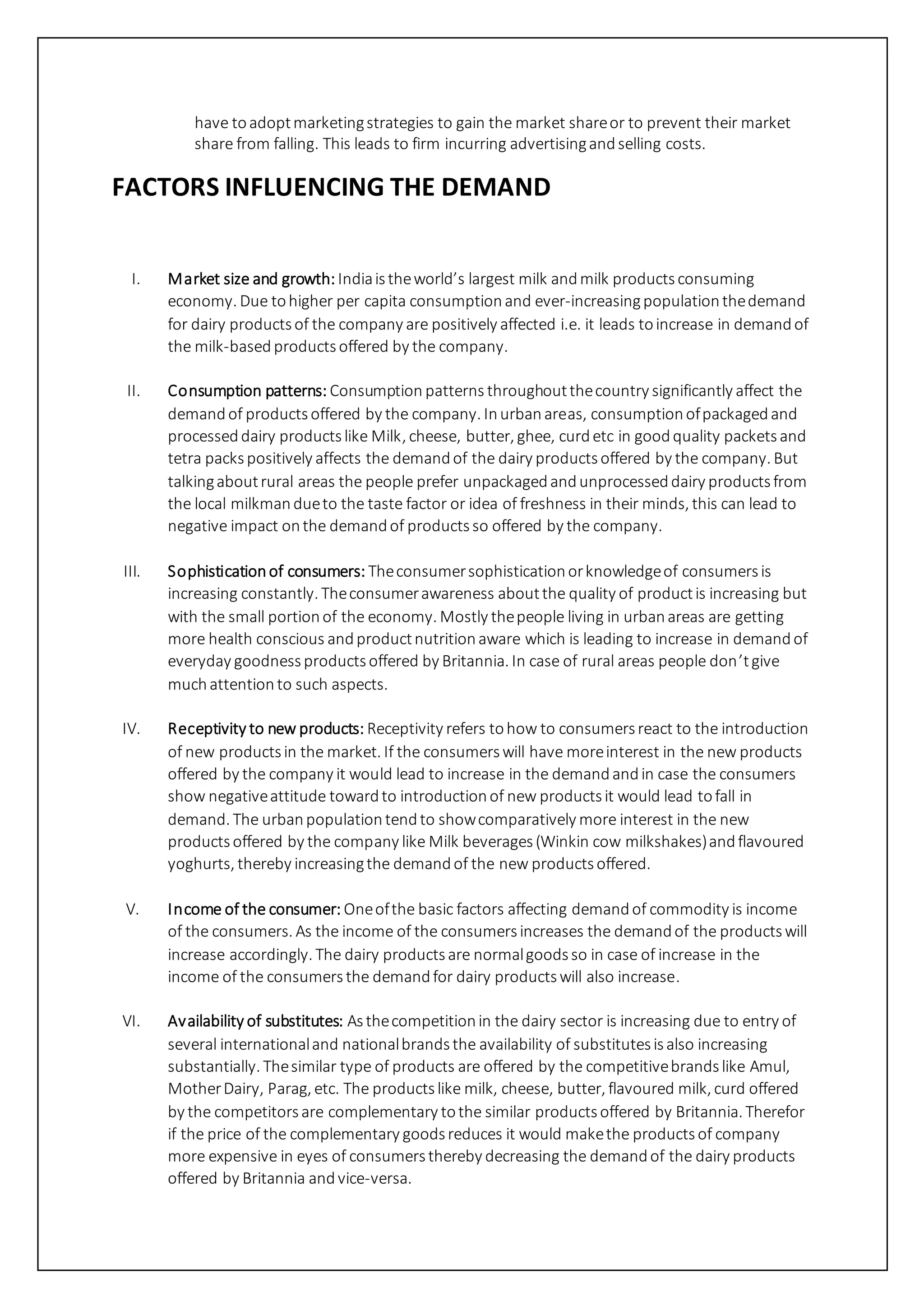 ECONOMIC SUPPLY AND DEMAND REPORT - BRITANNIA INDUSTRIES | DOCX