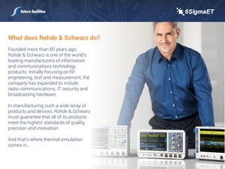 How Rohde & Schwarz use 6SigmaET for thermal simulation of electronics ...