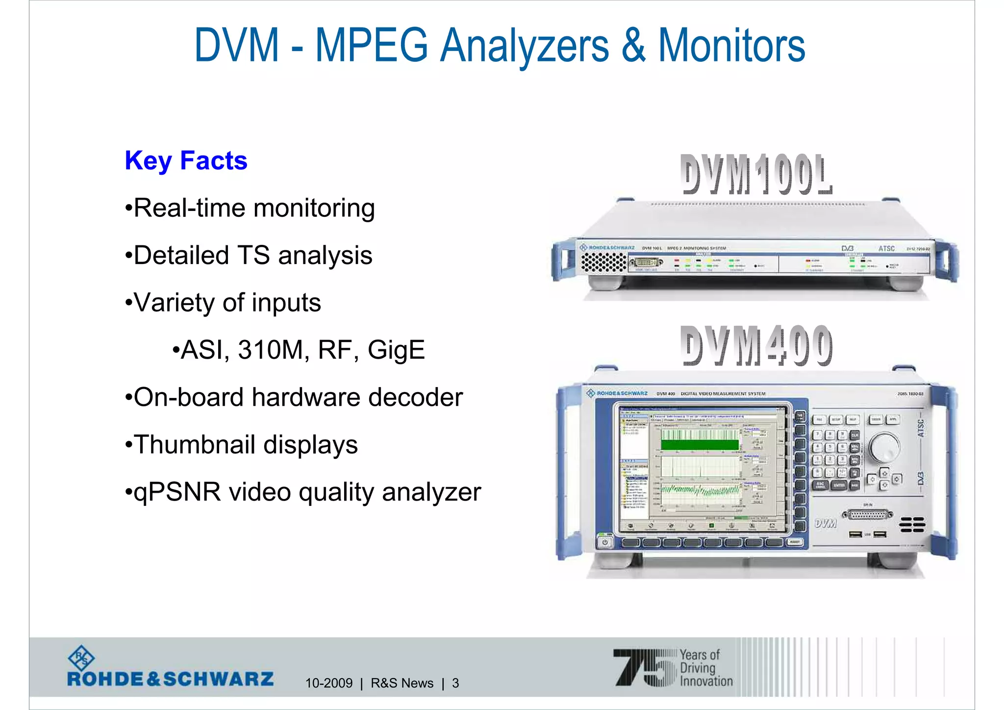 Rohde & Schwarz Video Test Products | PDF