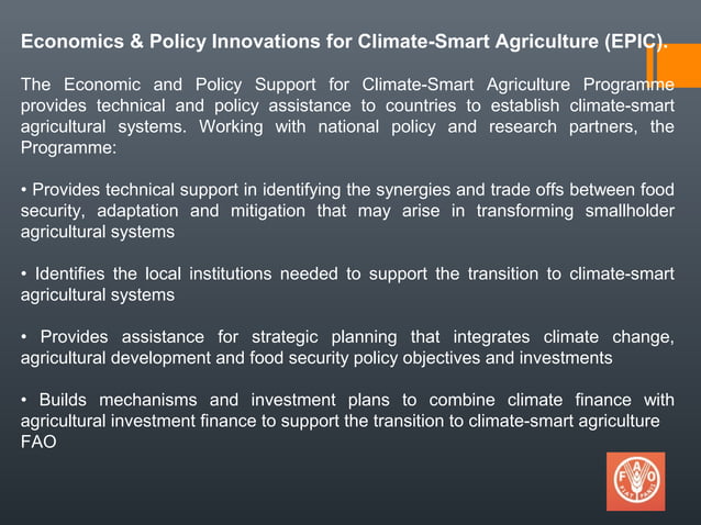 Climte smart agricultural practices | PPT