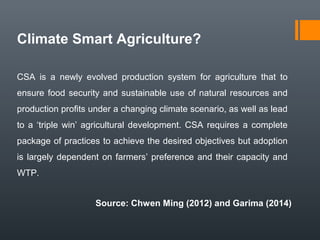 Climte smart agricultural practices | PPT