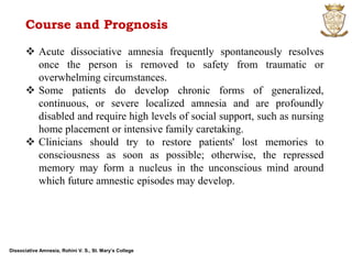 Psychology-Dissociative Amnesia | PPTX