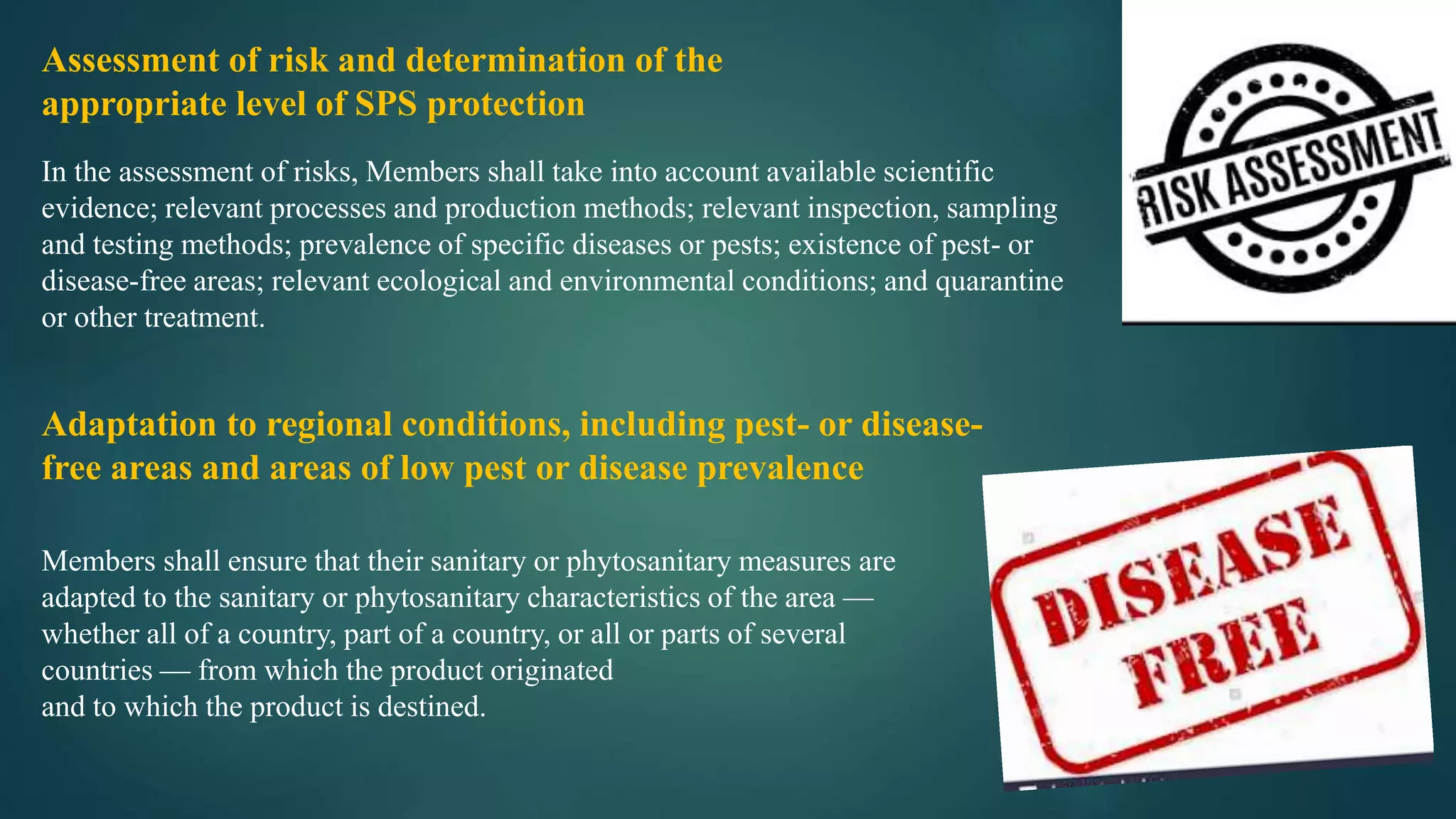 WTO- Principles of trading system, SPS and TBT, WTO agreement on ...