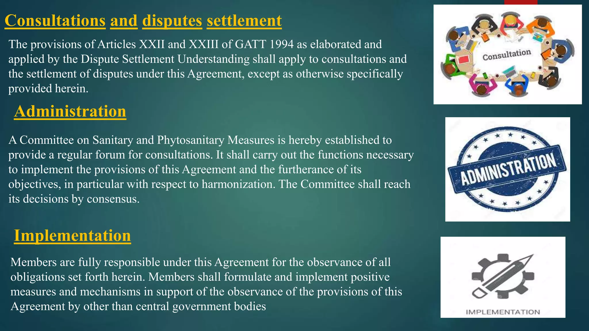 WTO- Principles of trading system, SPS and TBT, WTO agreement on ...