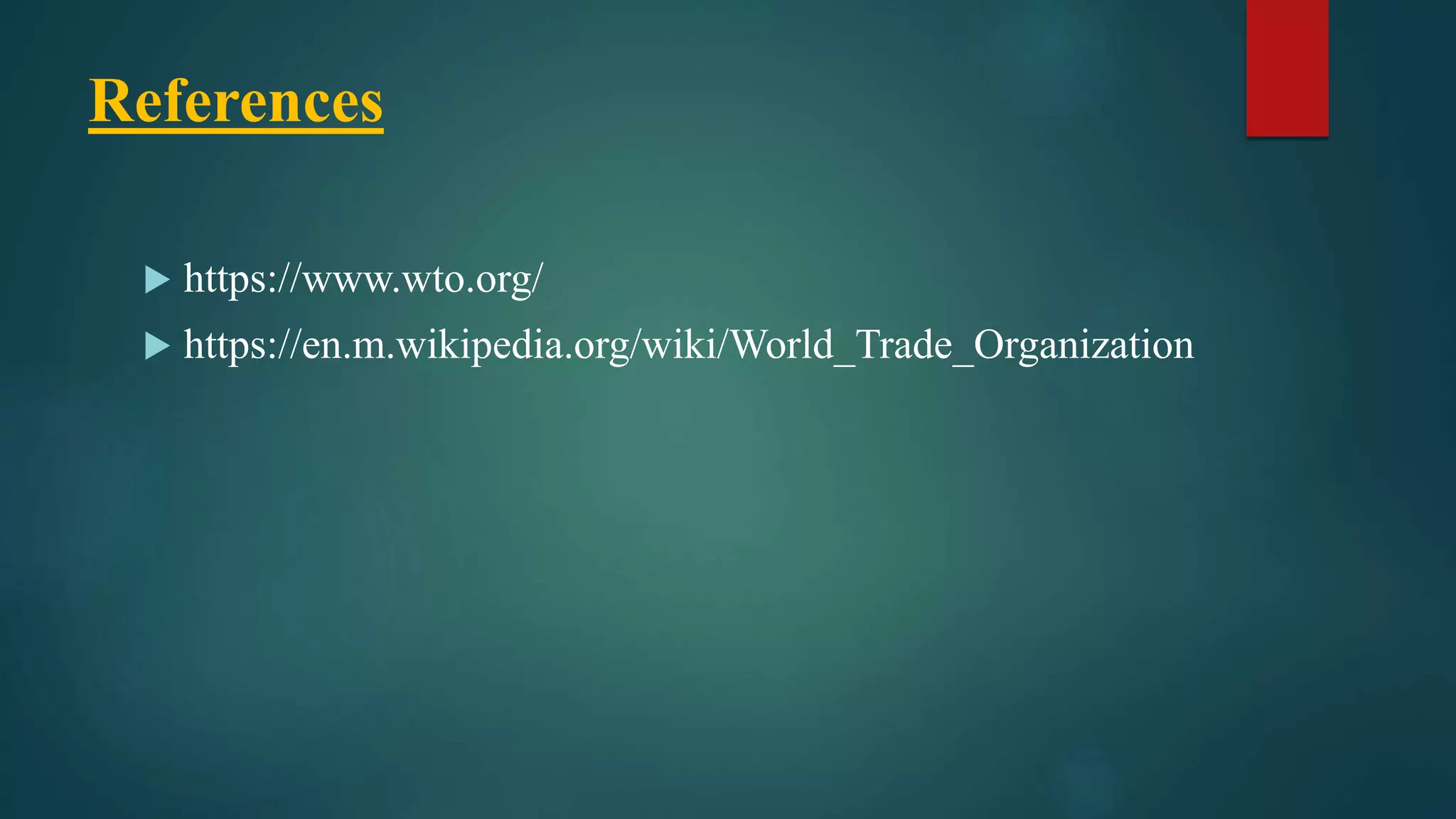 WTO- Principles of trading system, SPS and TBT, WTO agreement on ...