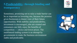 WTO- Principles of trading system, SPS and TBT, WTO agreement on ...