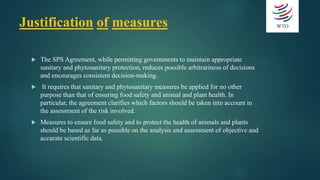WTO- Principles of trading system, SPS and TBT, WTO agreement on ...