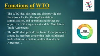 WTO- Principles of trading system, SPS and TBT, WTO agreement on ...