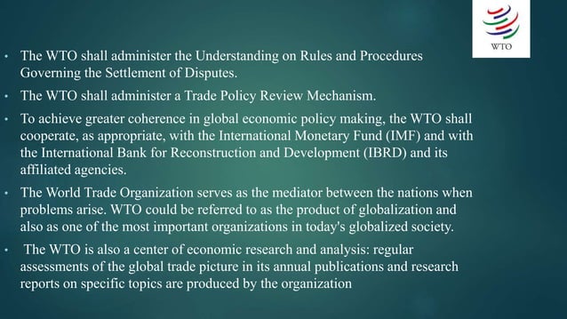 WTO- Principles of trading system, SPS and TBT, WTO agreement on application of sps measure | PPTX
