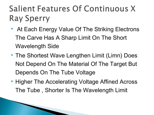 CONTINUOUS X RAY SPECTRUM ITS DEPENDENCE ON VOLTAGE DUANE AND HUNT ...