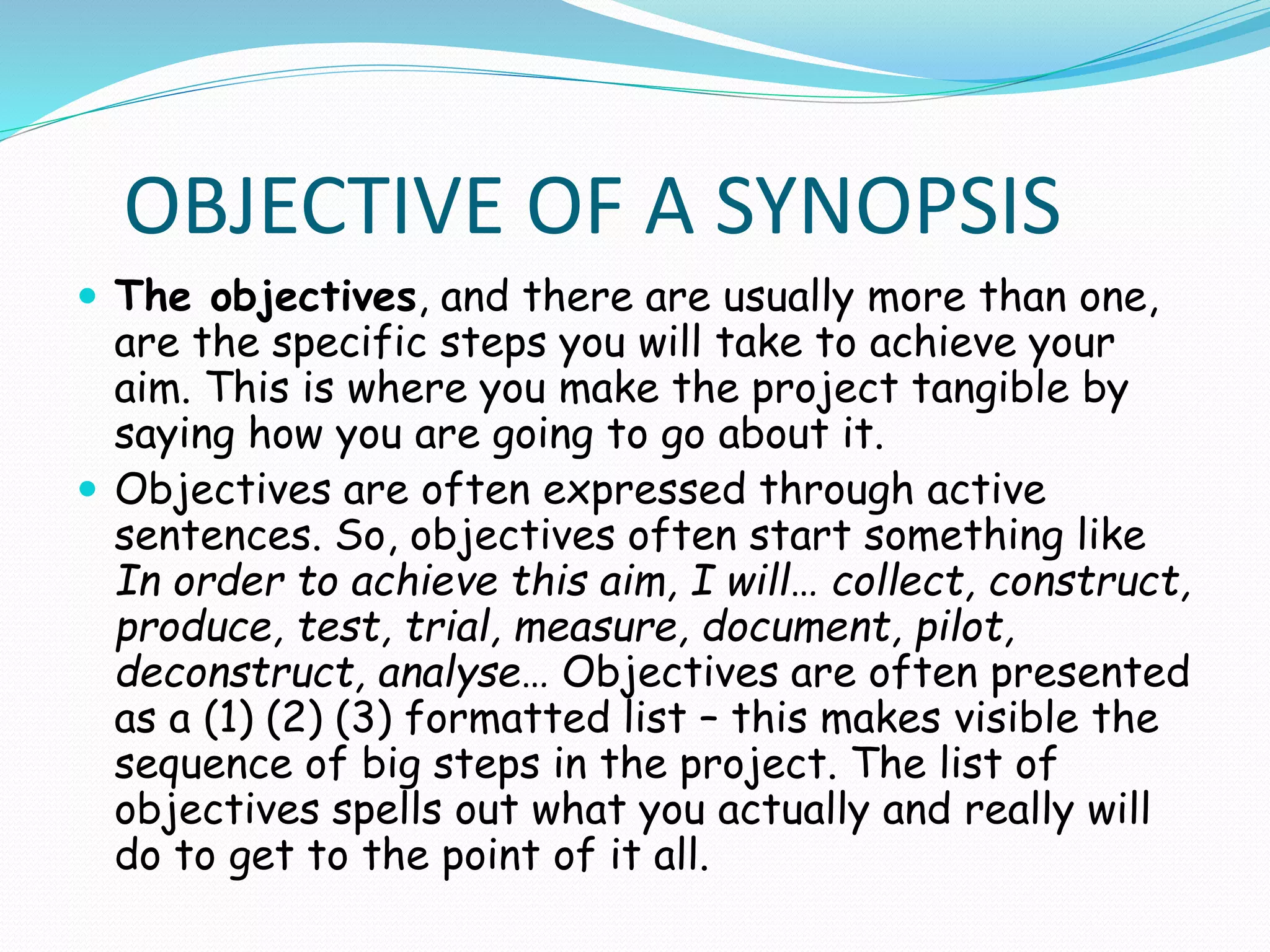 proposal and synopsis by rohit | PPTX