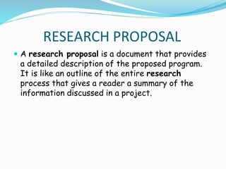 proposal and synopsis by rohit | PPTX