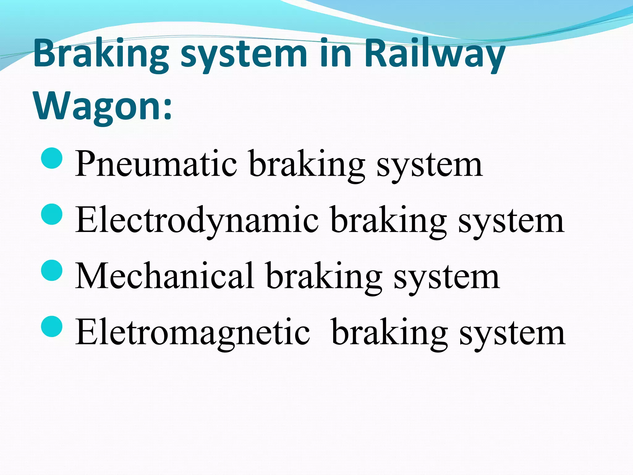 pneumatic breaking system i railway wagon | PPT
