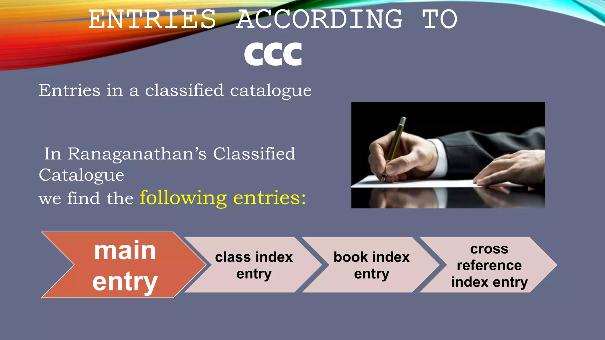 Classified Catalogue Code (ccc) | PPTX