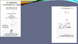 Classified Catalogue Code (ccc) | PPT