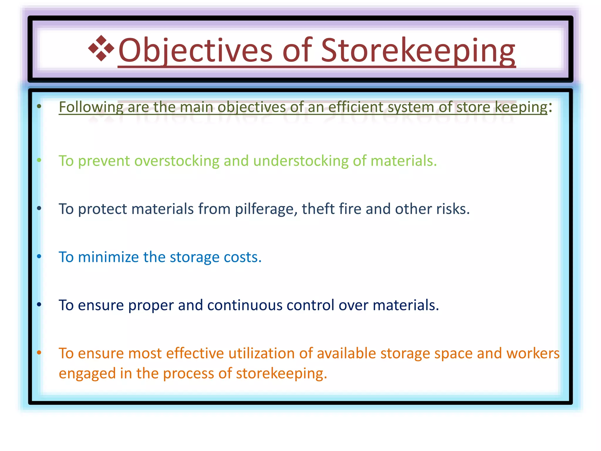 Storekeeping | PPTX