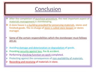 Storekeeping | PPTX