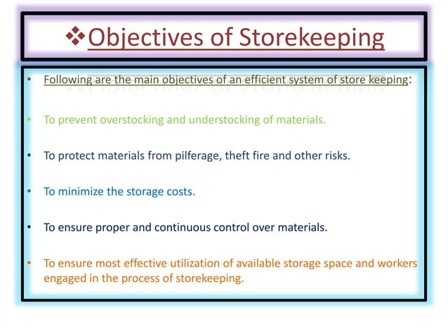 Storekeeping | PPTX