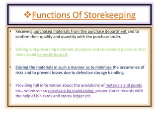Storekeeping | PPTX