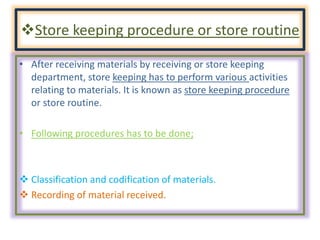 Storekeeping | PPTX