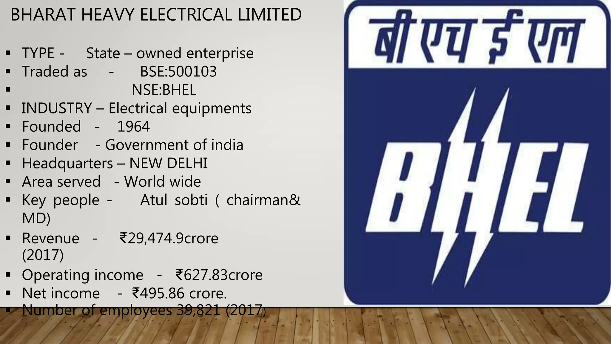 PROJECT REPORT ON BHEL BHOPAL FOR MECHANICAL | PPTX