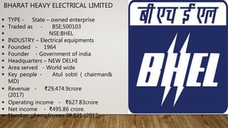 PROJECT REPORT ON BHEL BHOPAL FOR MECHANICAL | PPTX