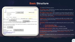 Email Etiquette Presentation with Do's, Don'ts & Email Structure | PDF