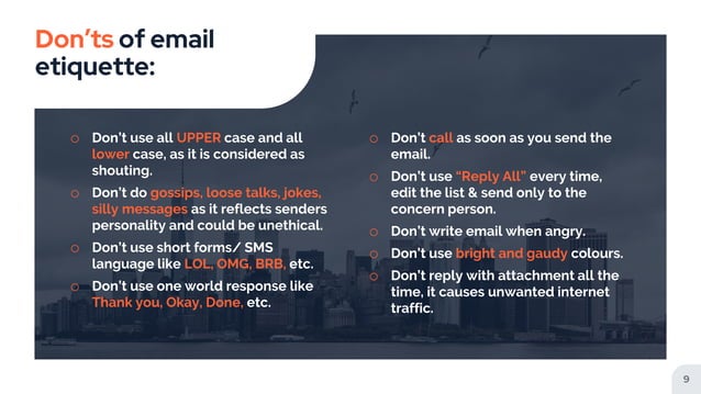Email Etiquette Presentation with Do's, Don'ts & Email Structure | PPT