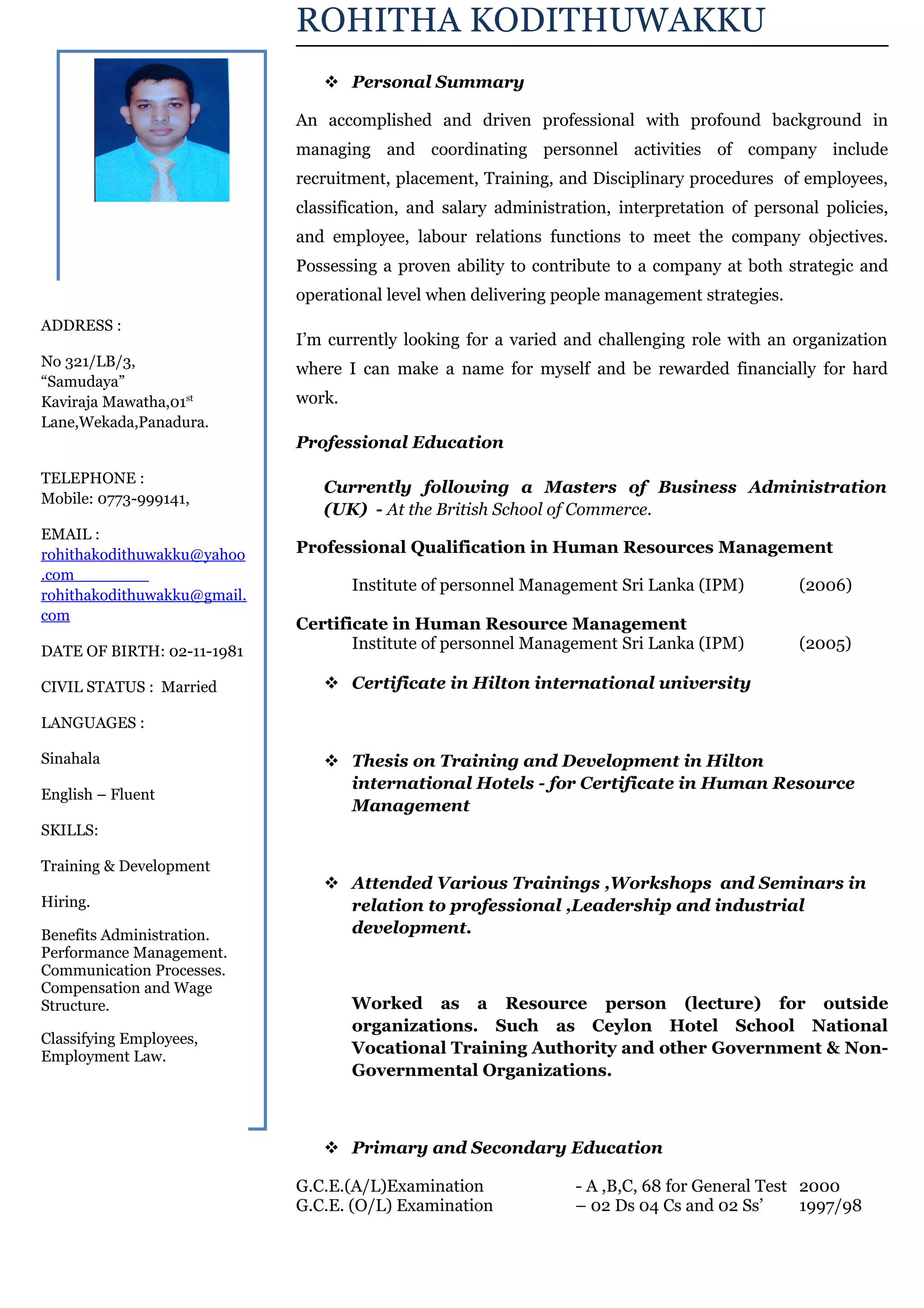 Rohitha cv updated 1 | DOC