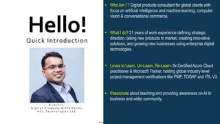 Agile Mumbai 2022 - Rohit Handa | Combining Human and Artificial Intelligence for Business ...