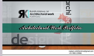 Rohith krishna Architectural Work Portfolio | PDF