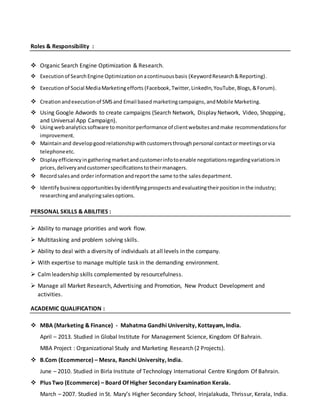 Rohith menon - Profile | PDF