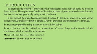 Classical extraction methods | PPT