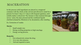 Classical extraction methods | PPT