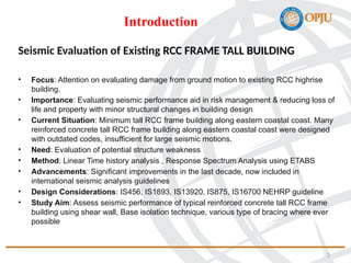 Seismic analysis of tall buildings in eastern odisha | PPTX