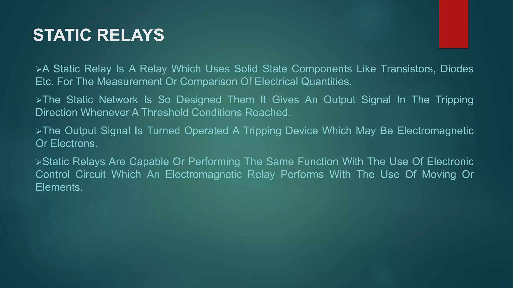 Static Relay Presentation | PPTX