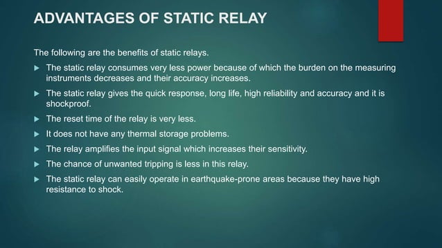 Static Relay Presentation | PPTX | Physics | Science