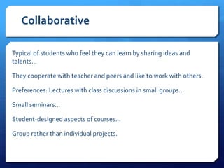 Rohit narang - Study on teaching style and leaning stule in BIMTECH | PPT