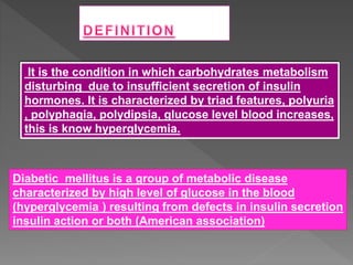 #Diabetes mellitus disease ppt presentation | PPTX