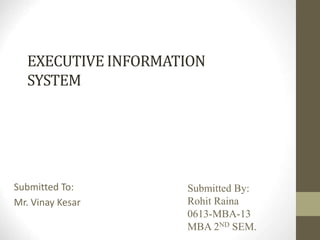 MIS-executive information system | PPT