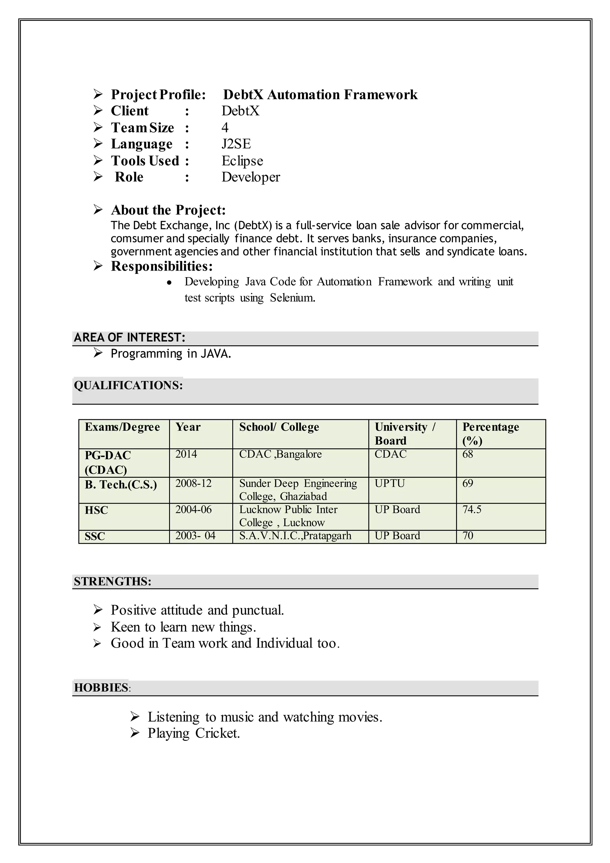 Rohit resume | DOCX