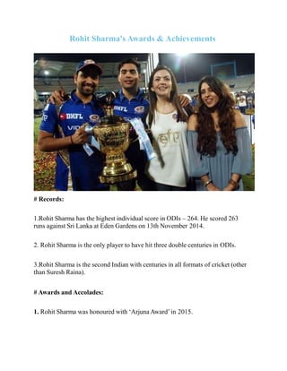 Rohit sharma biography | PPTX