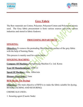 TEXTILE PROCESS TRANING REPORT | PDF