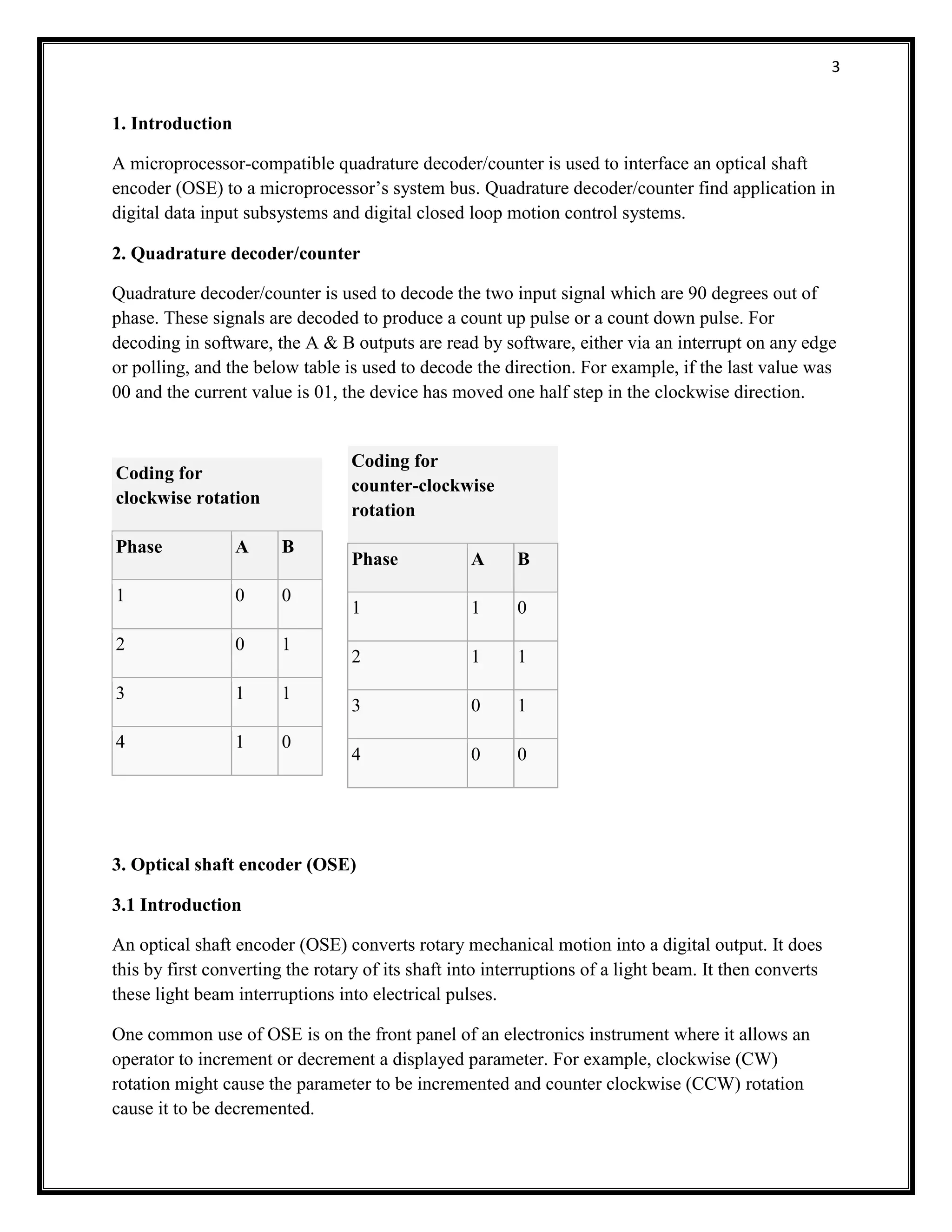 Microprocessor-Compatible Quadrature Decoder/Counter Design | PDF