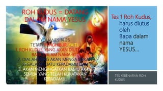 Roh kudus Roh Penghibur | PPTX