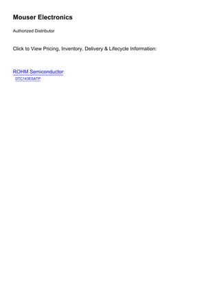 Original NPN Transistor DTC143ESATP DTC143 C143 TO-92 New | PDF