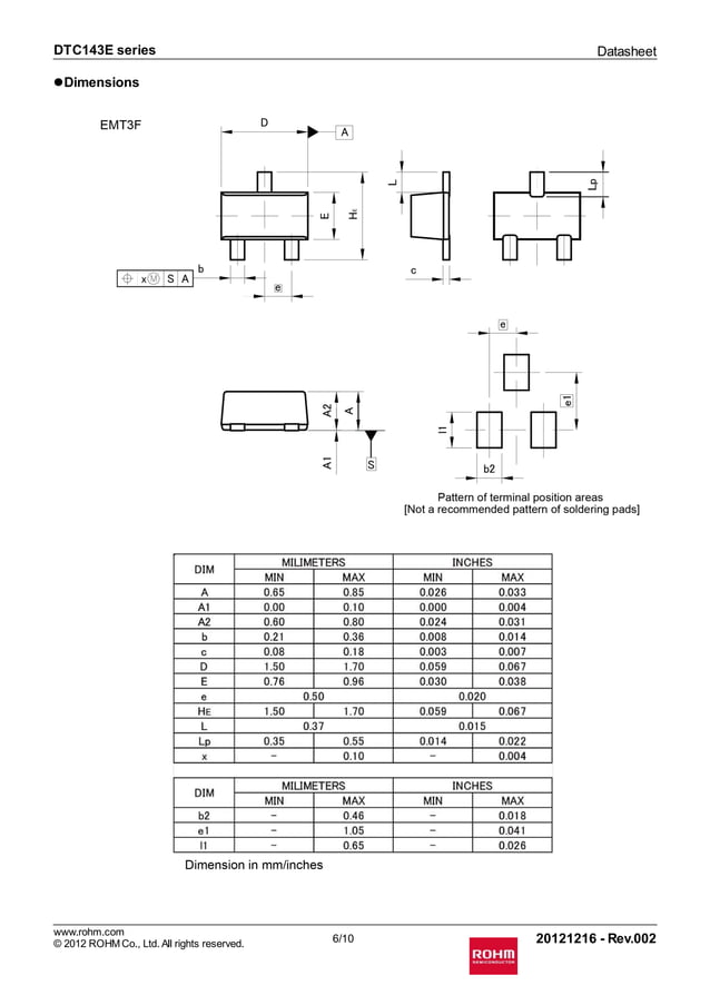 Original NPN Transistor DTC143ESATP DTC143 C143 TO-92 New | PDF