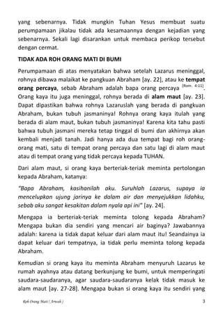 Roh org mati (arwah) 5 agst 2020 | PDF